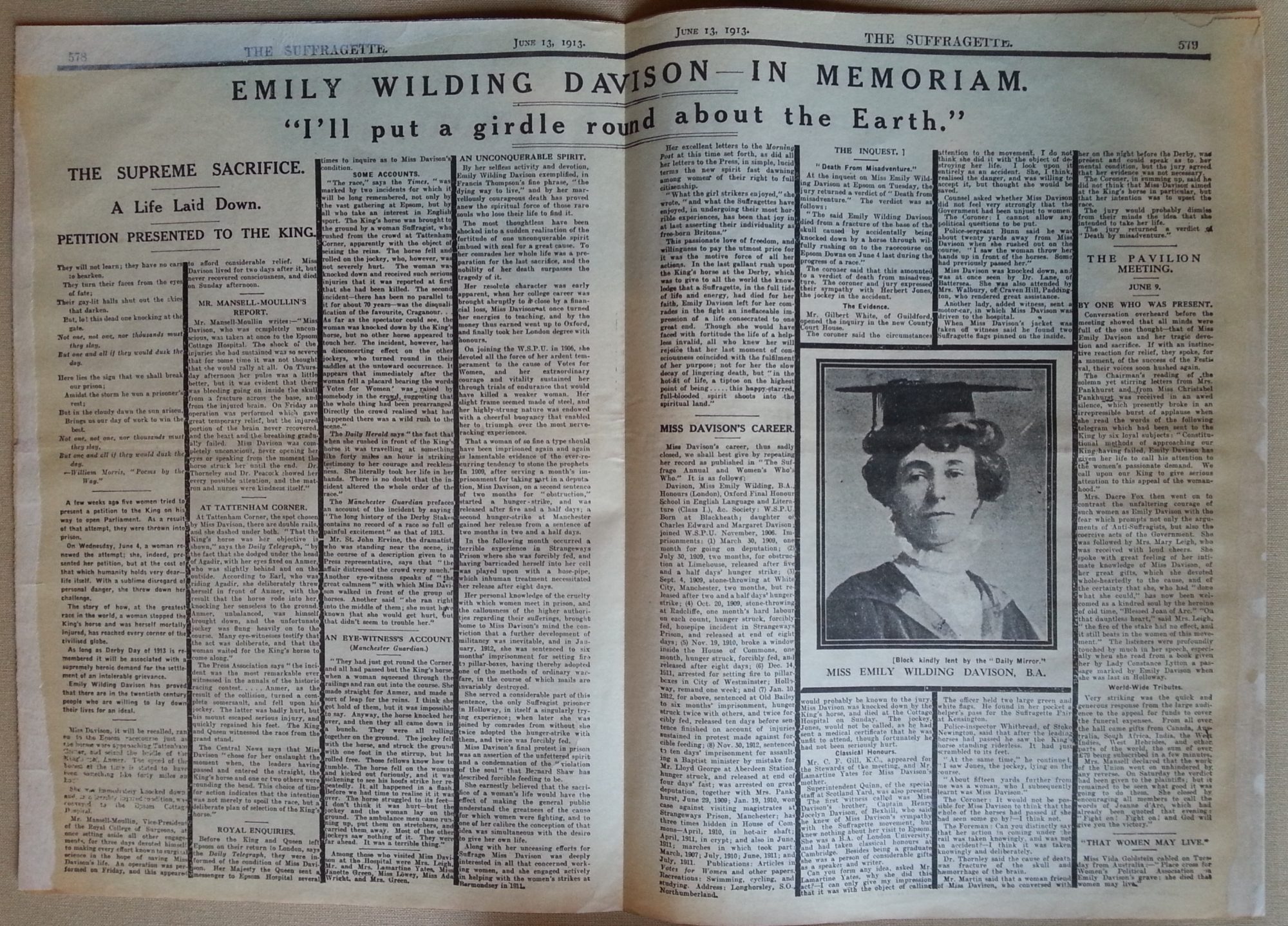 The Suffragettes: marking the death of Emily Davison - Eton College ...